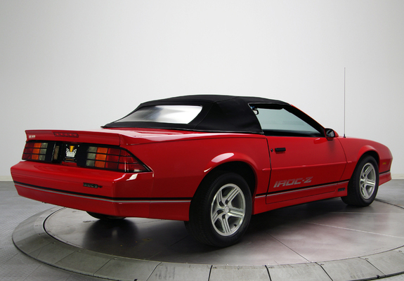 Photos of Chevrolet Camaro Z28 IROC-Z Convertible 1987–90