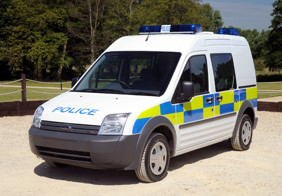Ford Transit Connect Crew Van Police 2006–09 wallpapers