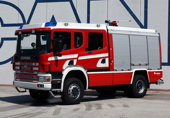 Photos of Scania 124C 420 4x4 Crew Cab Firetruck by Rosenbauer 2000–04