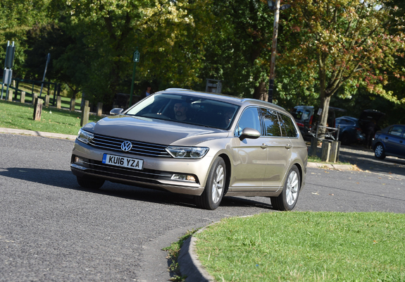 Pictures of Volkswagen Passat Estate BlueMotion UK-spec (B8) 2015